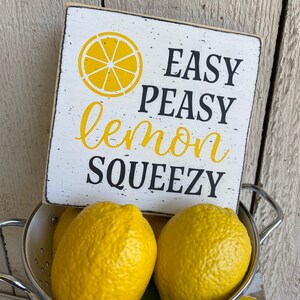 Lemon Signs, Kitchen Lemon Sign, Lemon Decor, Tiered Tray Sign, Summer ...