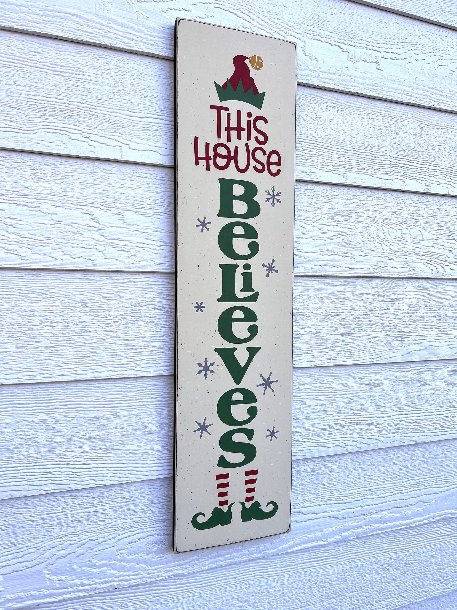 This House Believes Sign Christmas Elf Sign Christmas Front - Etsy