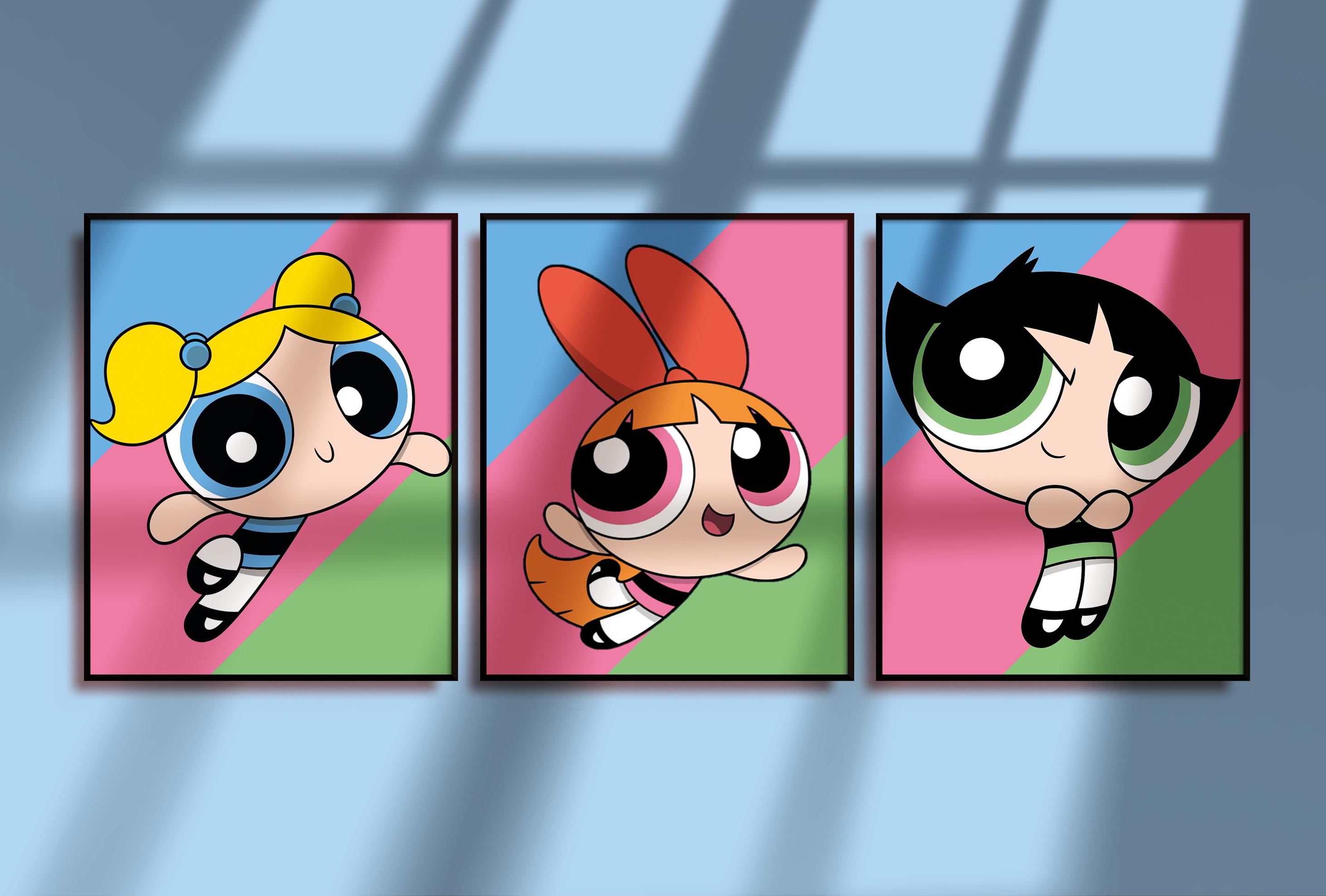 Powerpuff Girls Poster, Powerpuff Girls Home Decor, Powerpuff Girls ...