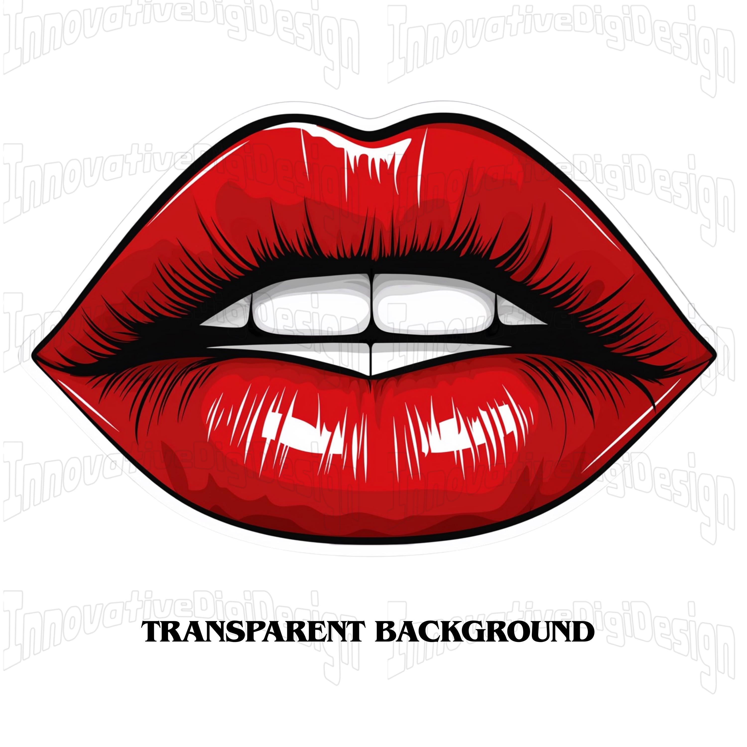 Retro Clipart Red LIPS. Printable Png & Jpg. Vintage Pop Art,retro ...