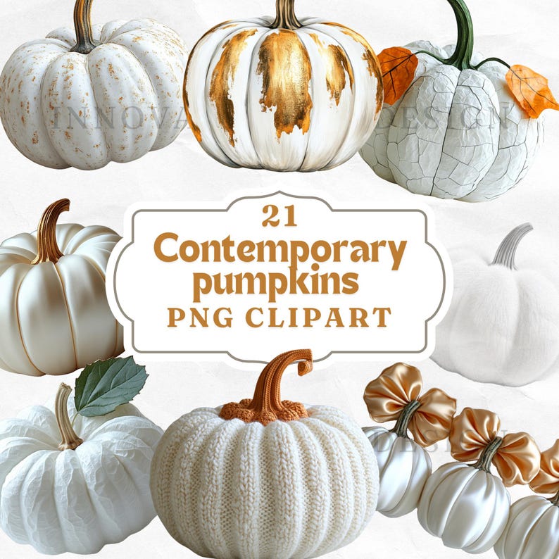 Pumpkin Clipart Bundle,contemporary Clipart,pumpkin Png,thanksgiving ...