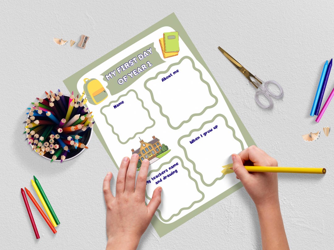 First Day Year 1 School Memory Sheet,a4 PDF Activity Page,back to ...