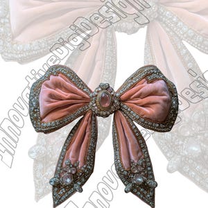 Pink Rococo Bows, 14 PNG FILES. Bow Clipart,bow Images,bow Illustration ...