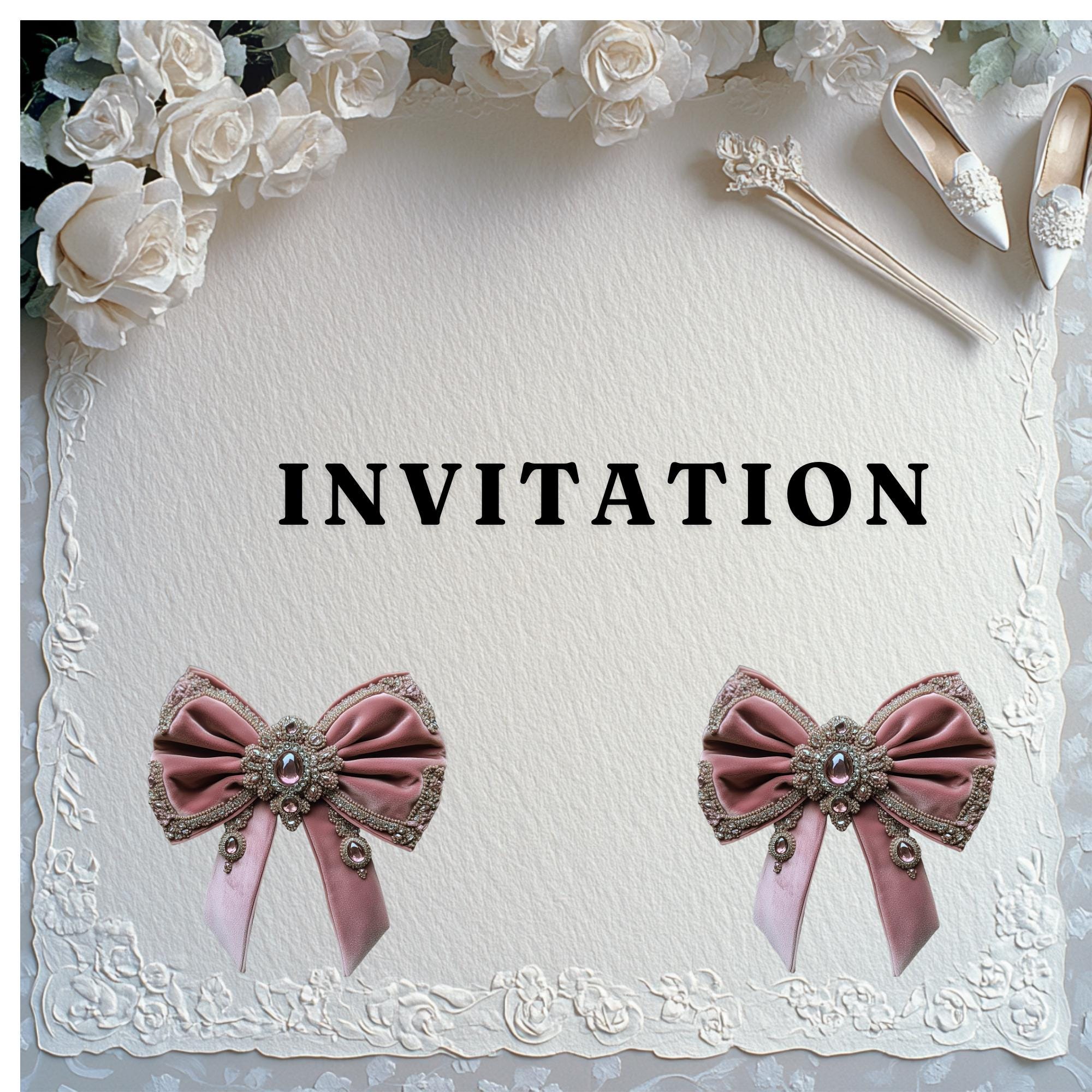 Pink Rococo Bows, 14 PNG FILES. Bow Clipart,bow Images,bow Illustration ...