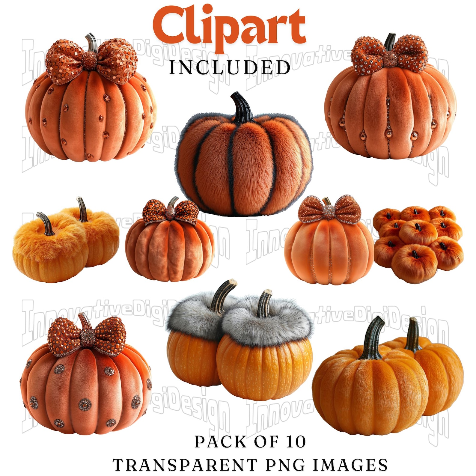 Pumpkin Clipart Bundle,autumn Clipart,autumn Images,thanksgiving Decor ...
