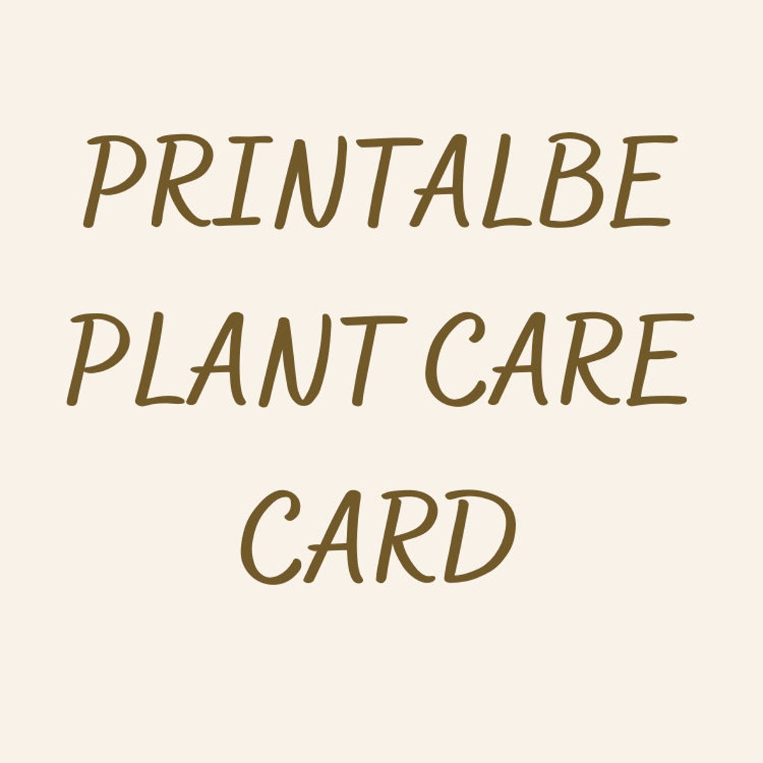 Digital Printable Plant Card Plant Identification Guide Digital ...