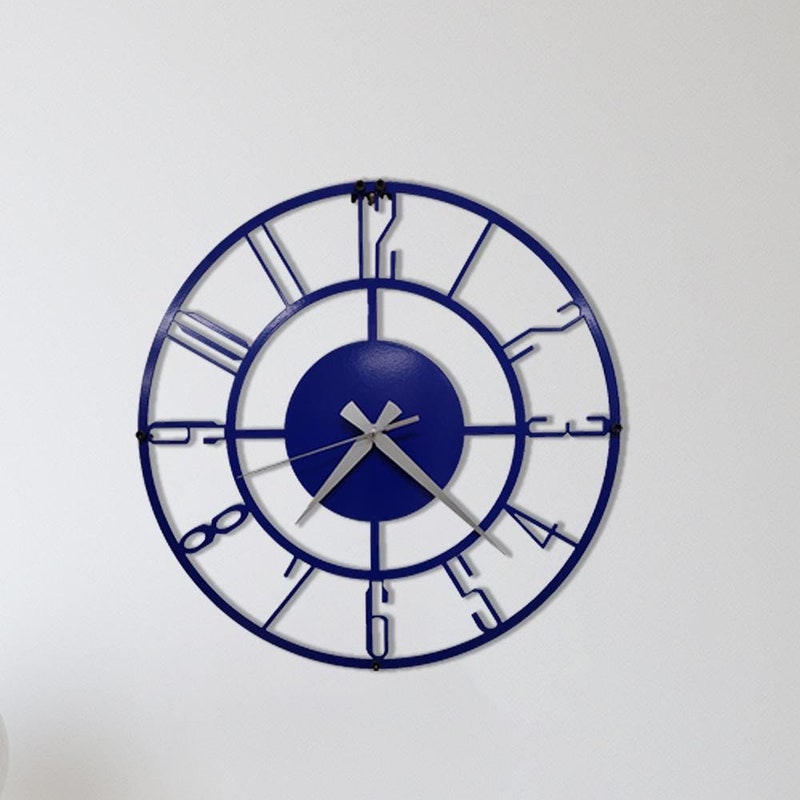 Blue Wall Clock - Etsy Australia