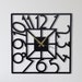 Square Design Large Latin Numeral Metal Wall Clock, Square Wall Decor ...