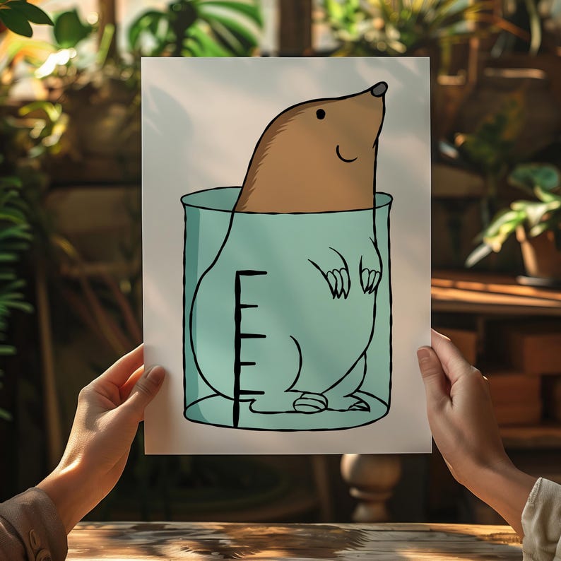 Mole Inside Beaker Glass Svg, Mole Svg, Scientist Svg, Funny Mole Svg ...