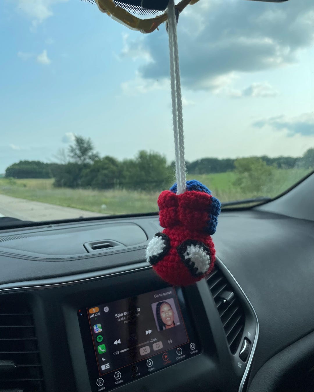 Crochet Spiderman Car Hanging - Etsy