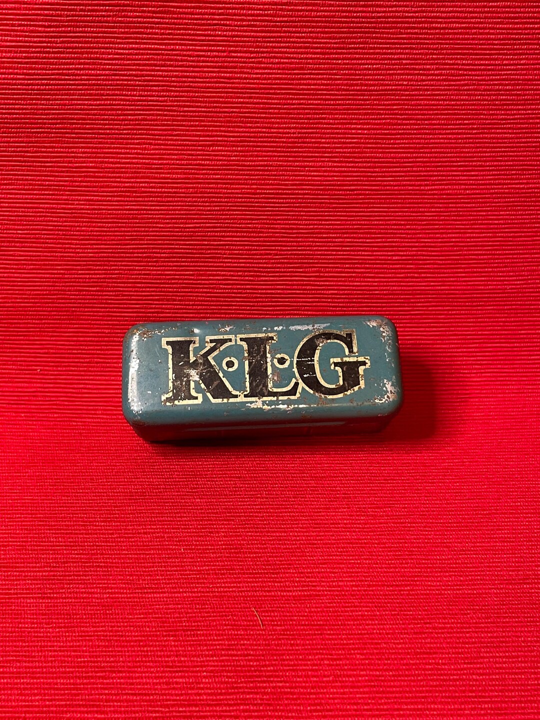 Vintage 1930s KLG Spark Plug Tin Box - Etsy