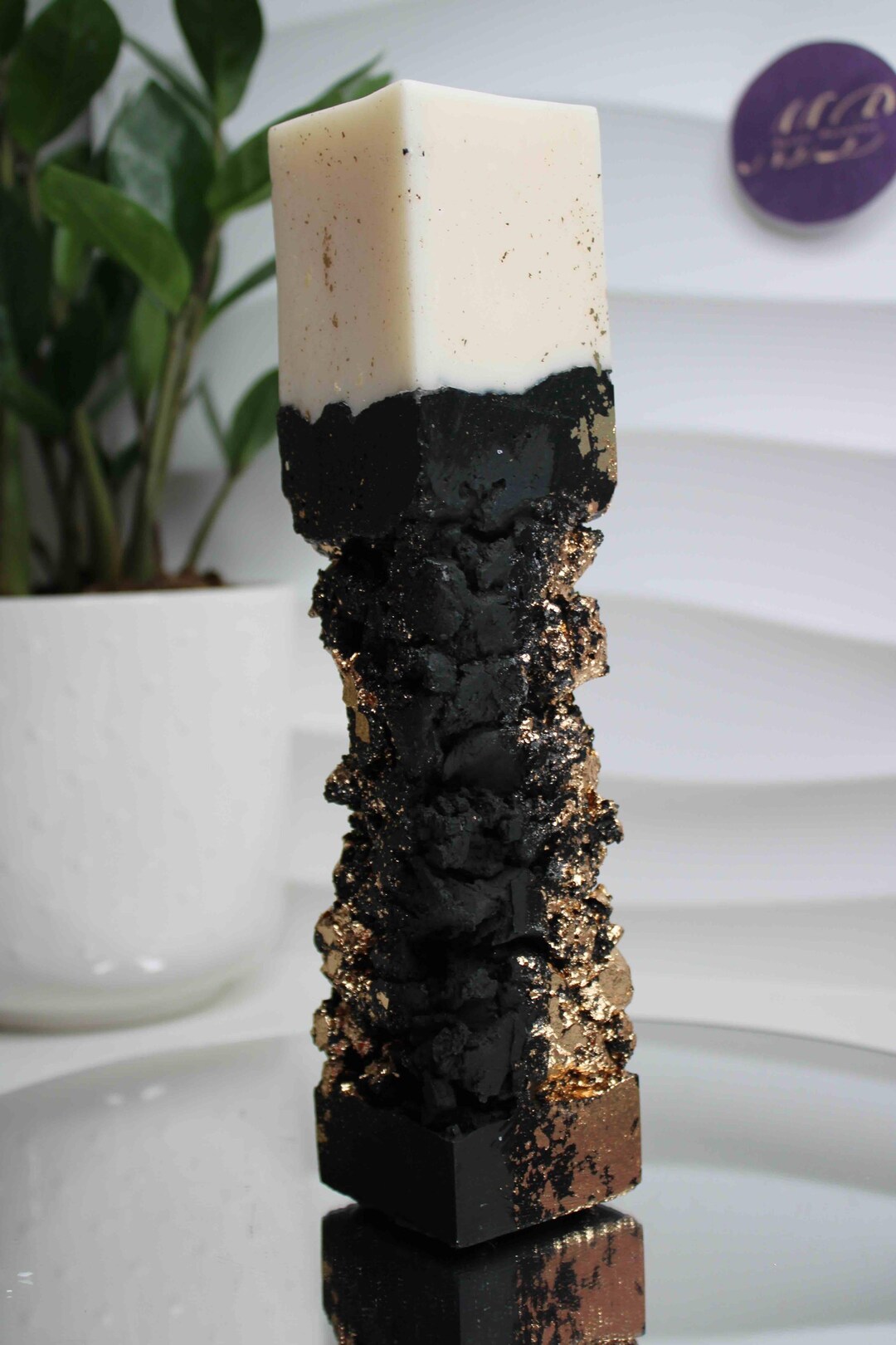 Eco-friendly Handmade Concrete Soy Candle: Modern Loft Decor, Natural ...