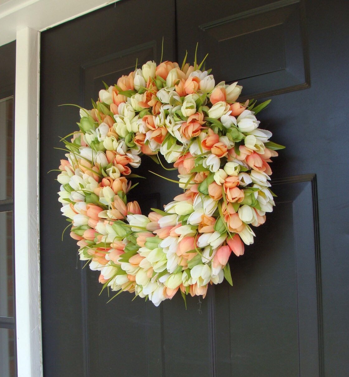 Custom Tulip Spring Wreath- Spring Decor- Spring Tulip Wreath, Custom ...