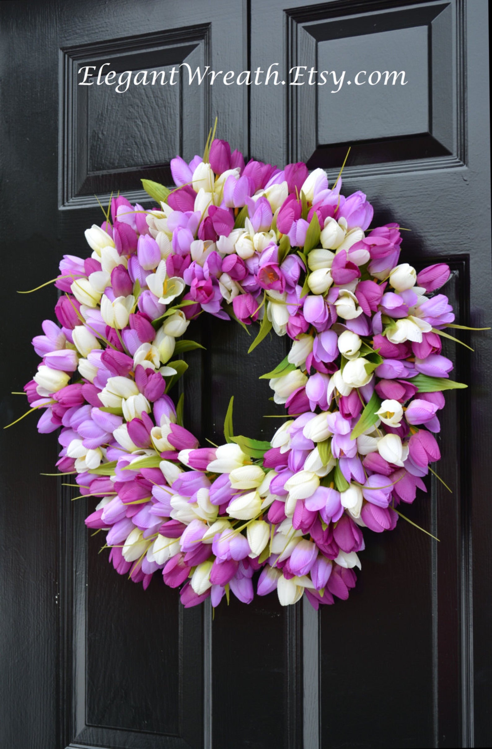Silk THIN Spring Tulip Wreath Storm Door Wreaths Front Door - Etsy