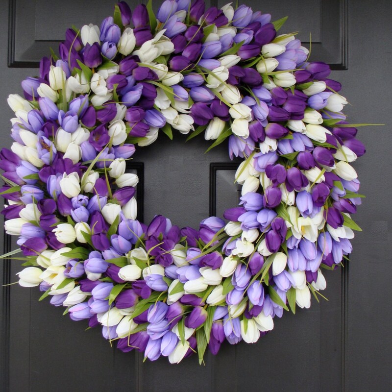 Tulip Wreath - Etsy