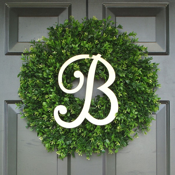 Monogram Door Wreath - Etsy