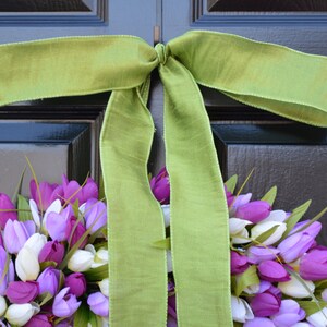 Pink Tulip Square Spring Wreath- Door Wreath- Easter Wreath- Tulip ...