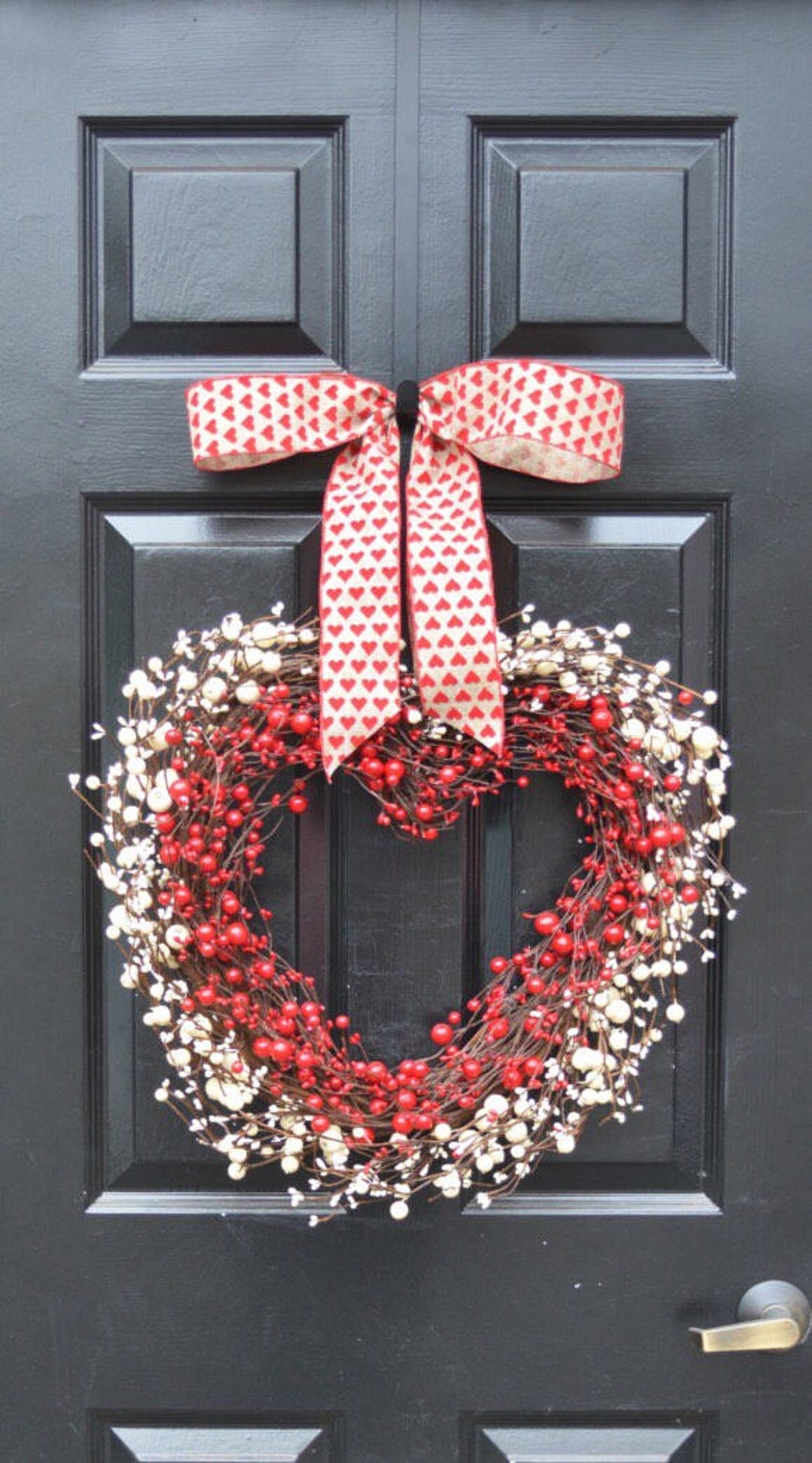 Berry Heart Wreath- Valentine's Day Wreath- Heart Wreath Love Decor ...