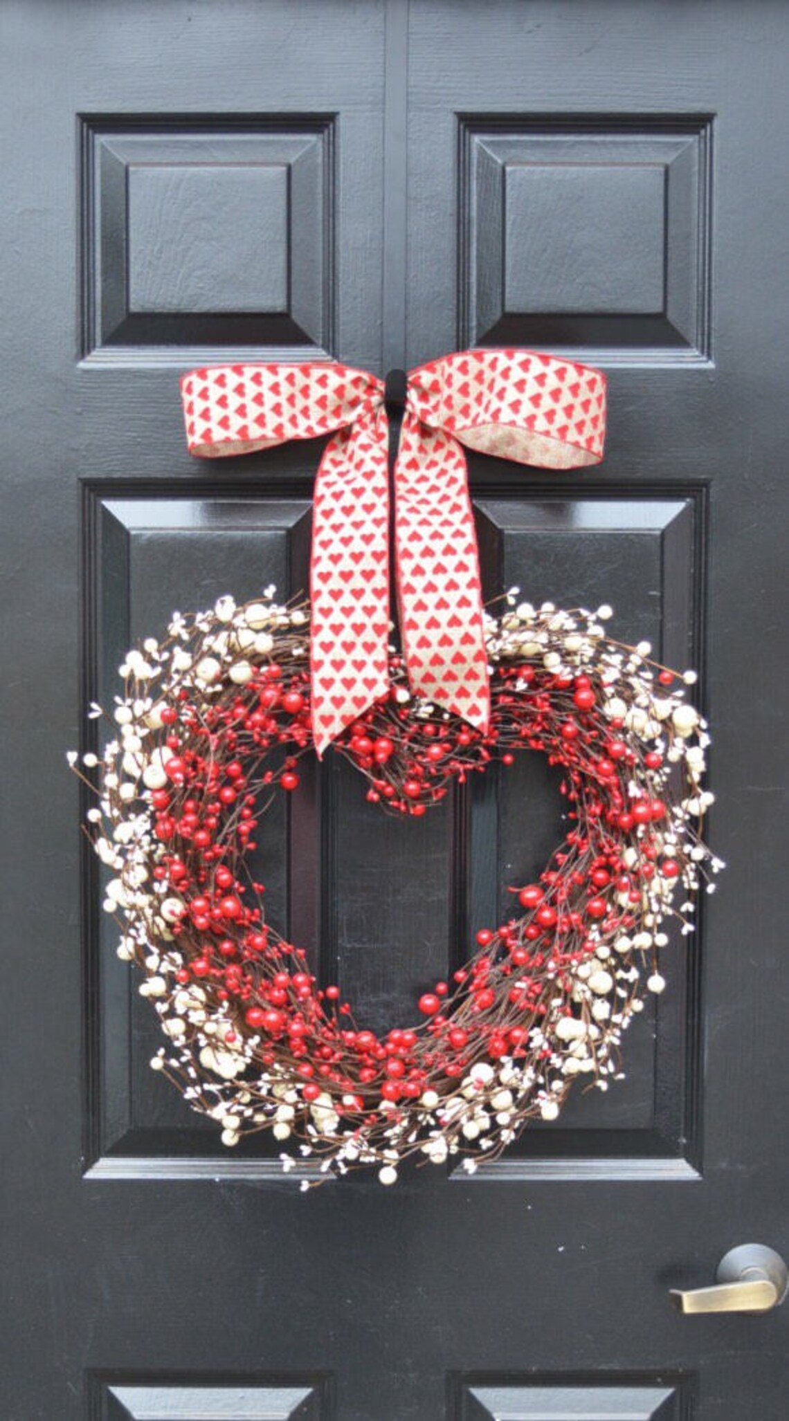 Berry Heart Wreath Valentine's Day Wreath Heart Wreath - Etsy