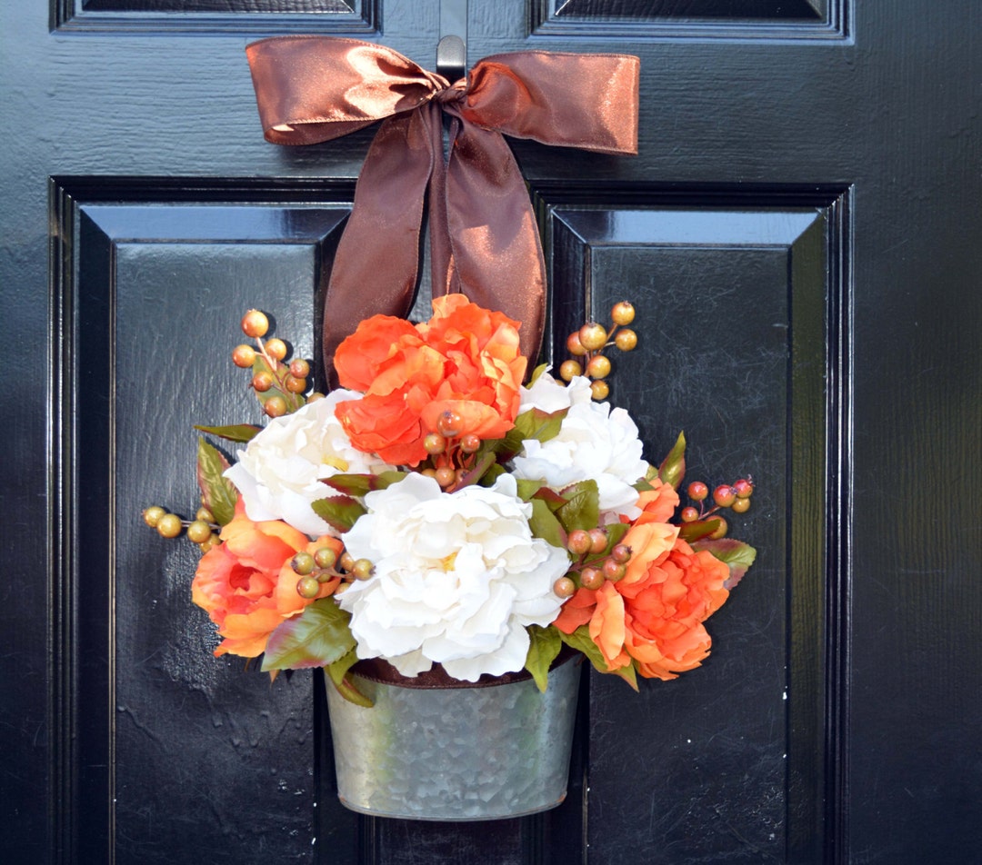 Fall Peony Wreath- Fall Peonies Wreath- Door Wreath Alternative ...