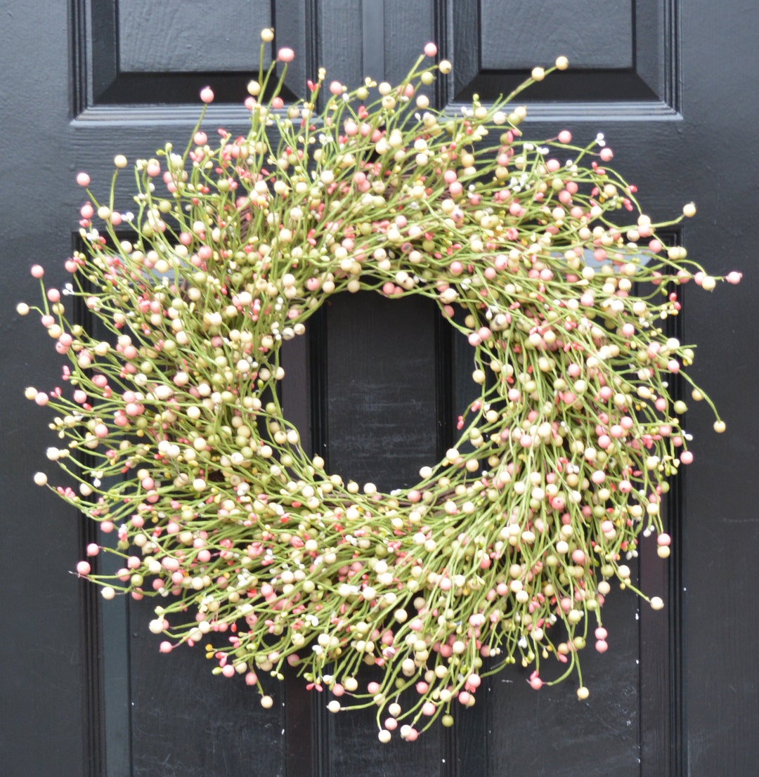 Spring Wreath, Easter Berry Wreath, Spring Decor, Spring Wreath, Easter ...