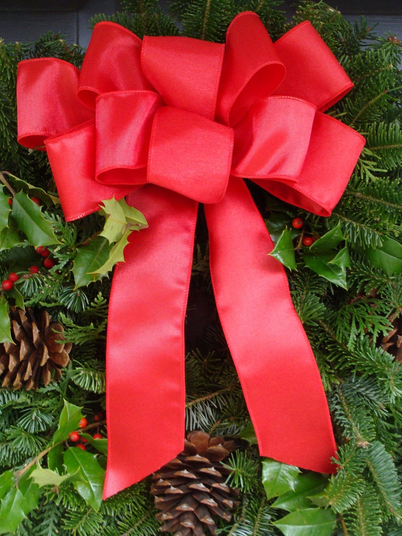 Xl Christmas Wreath Bow Christmas Bow For Wreath Handmade Etsy