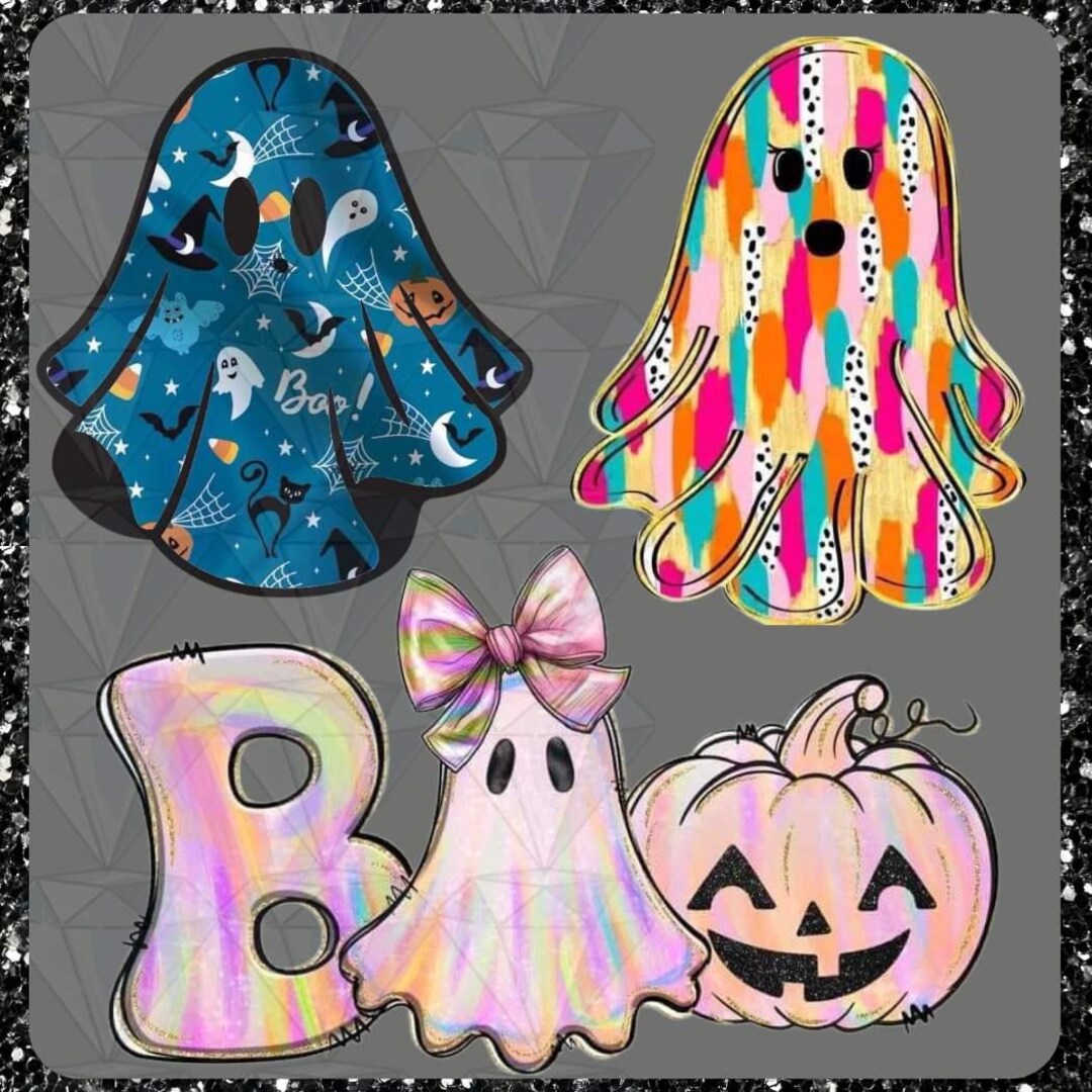 Cute Ghost Bundle PNG - Etsy
