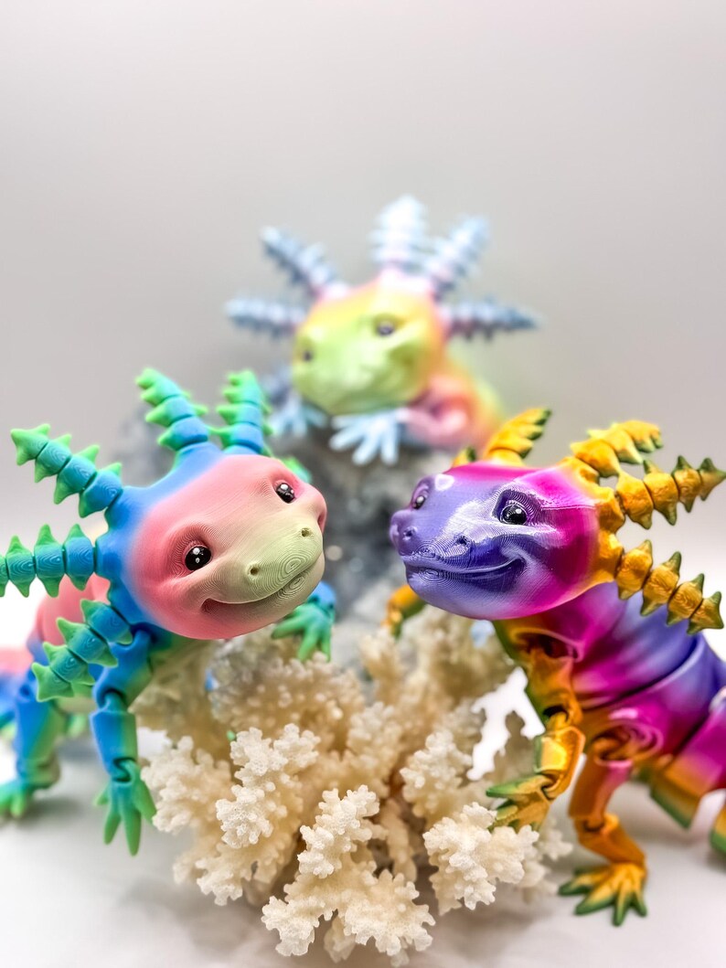 3D Printed Axolotl - Etsy