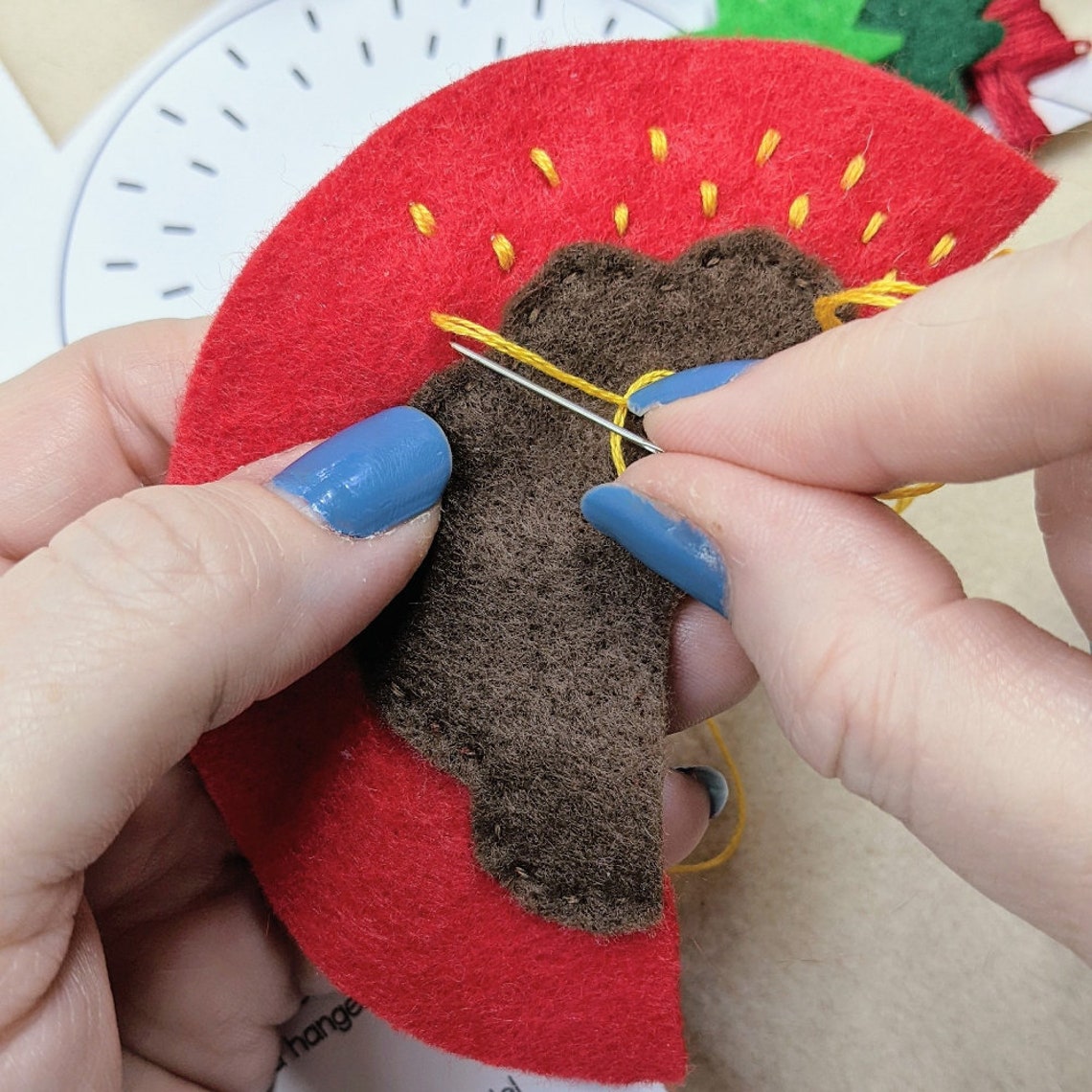 DIY Chocolate Covered Strawberry Felt Ornament PDF Pattern - Etsy
