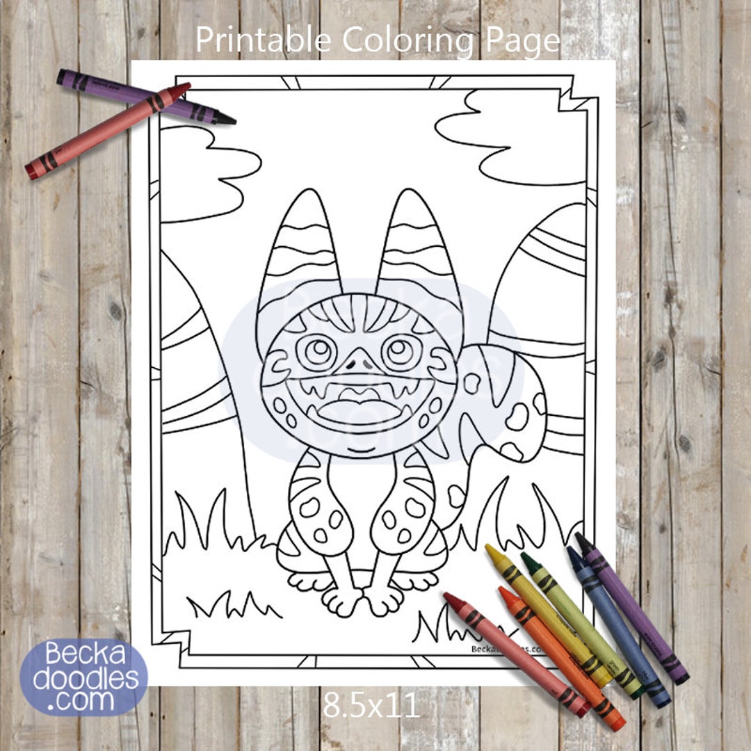 Printable Alien Cat Coloring Page: Hand-drawn Kids/adult Activity ...