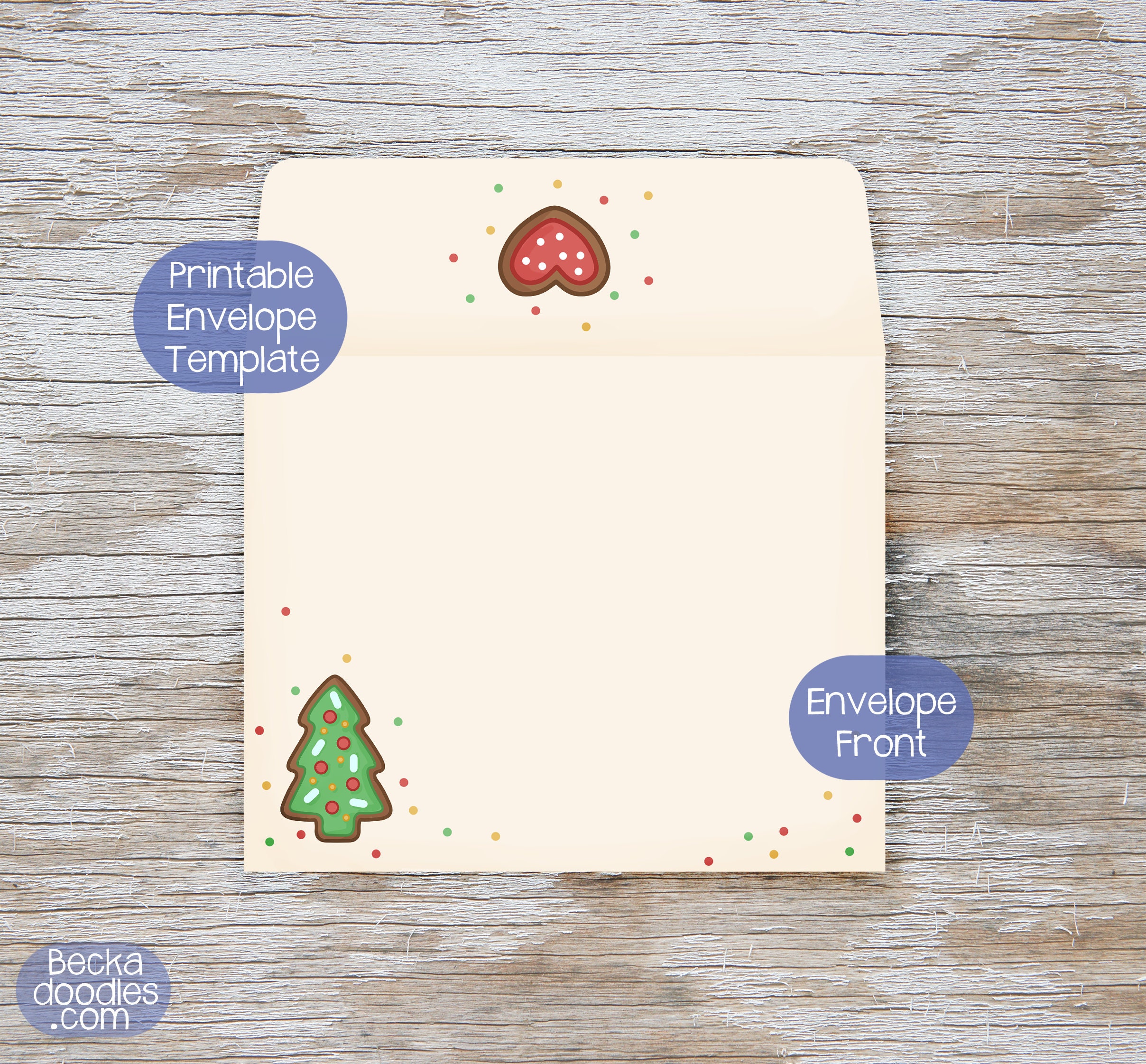 Printable Christmas Envelope DIY Christmas Envelope Print | Etsy
