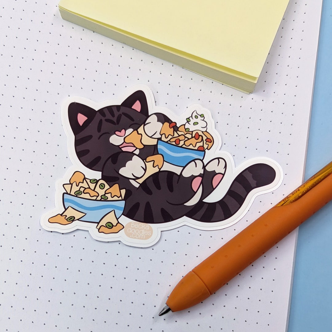 S1139 Nacho Cat Vinyl Sticker, 3 Inch Decal Sticker Perfect for Laptop ...