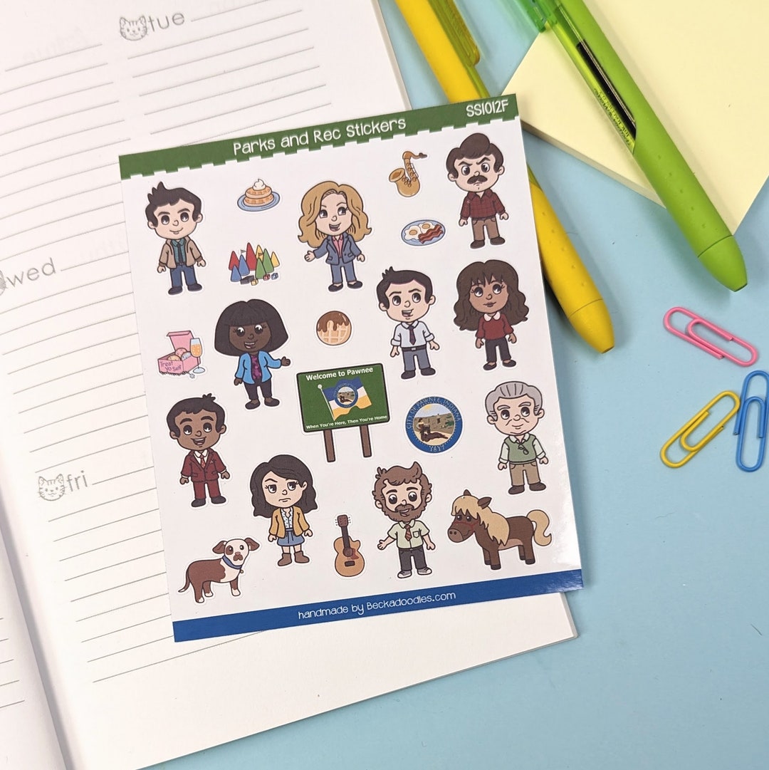 SS1012F Parks and Rec Mini Stickers Perfect for Planners, Calendars ...