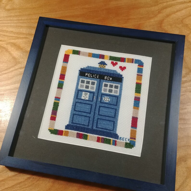 Tardis With Scarf Border Cross Stitch Pattern (printable/digital ...