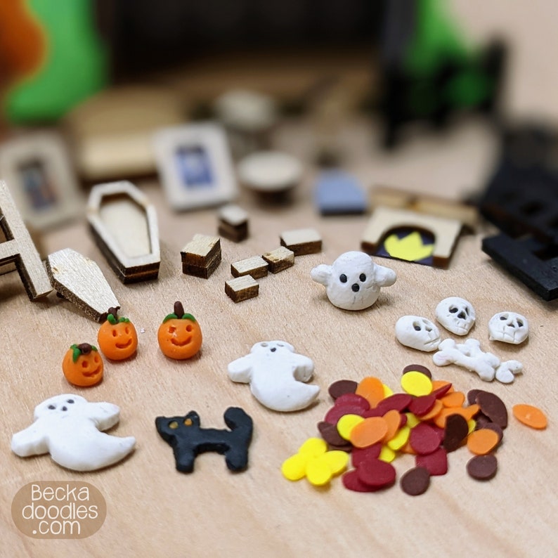 Mini Haunted House Dollhouse Kit Miniature Toy Dollhouse Kit - Etsy