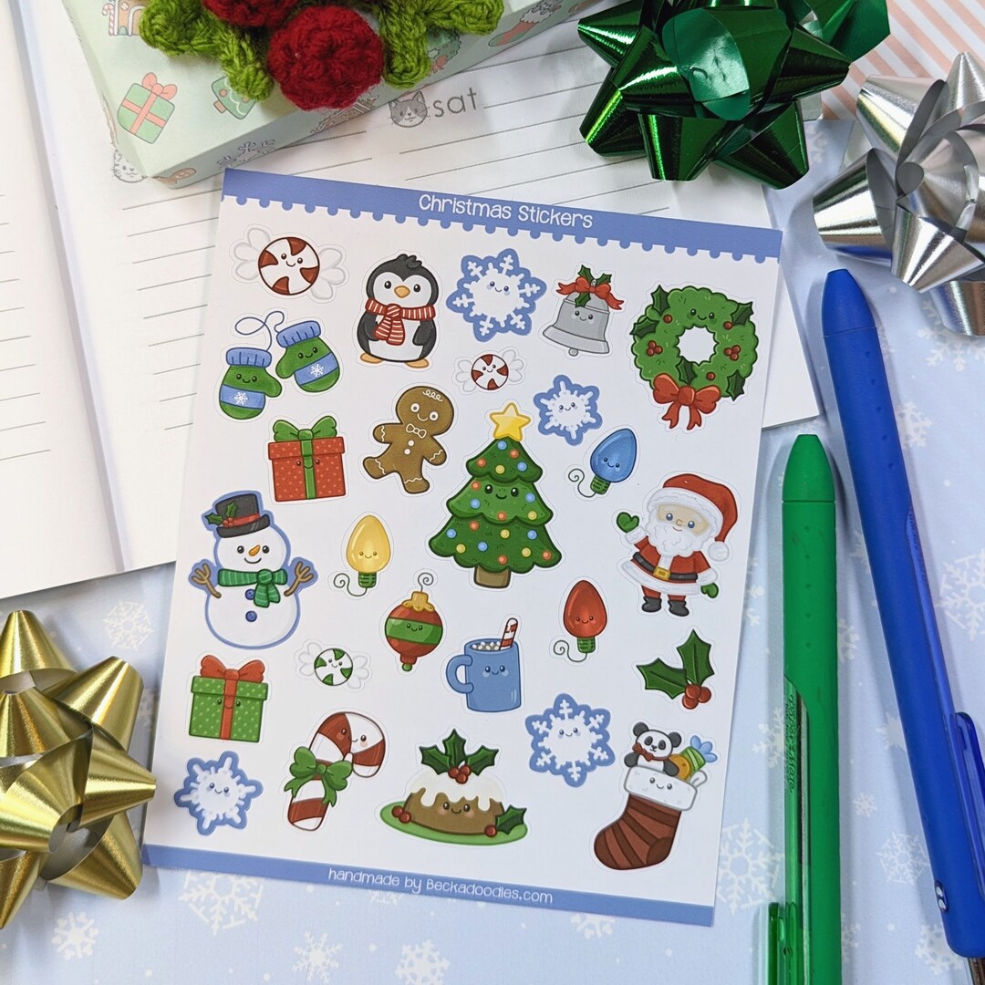 Christmas Cuties Stickers - Holiday Stickers - Planner Sticker Sheets ...