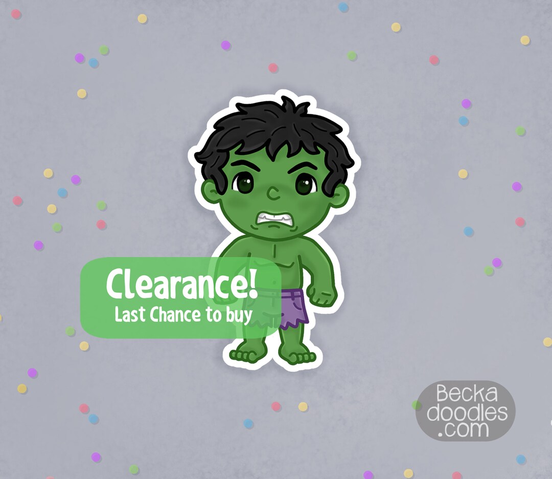 Cute Hulk Sticker - Etsy