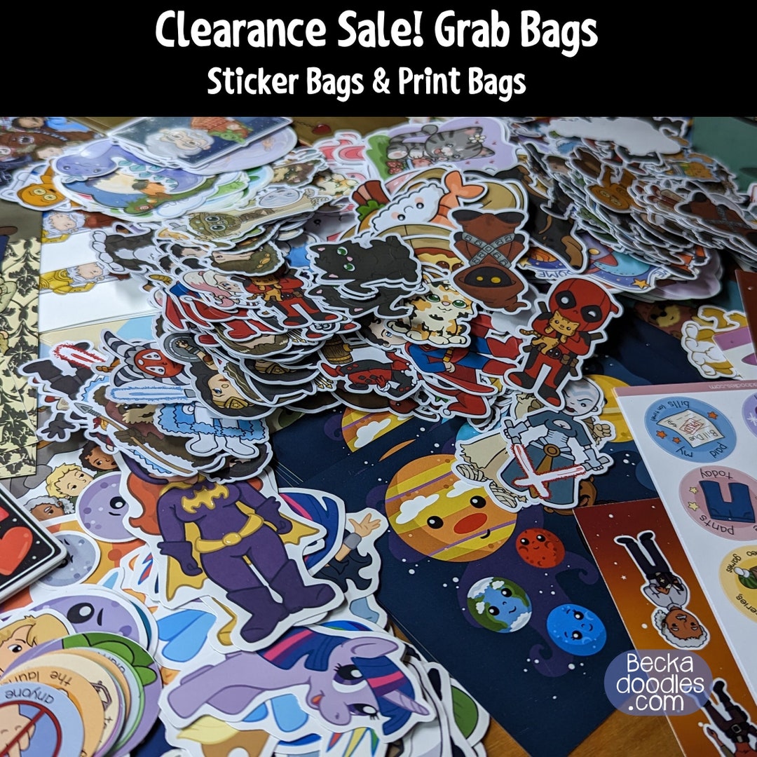 Clearance Sale Sticker Grab Bags Fan Art Print Grab Bags - Etsy