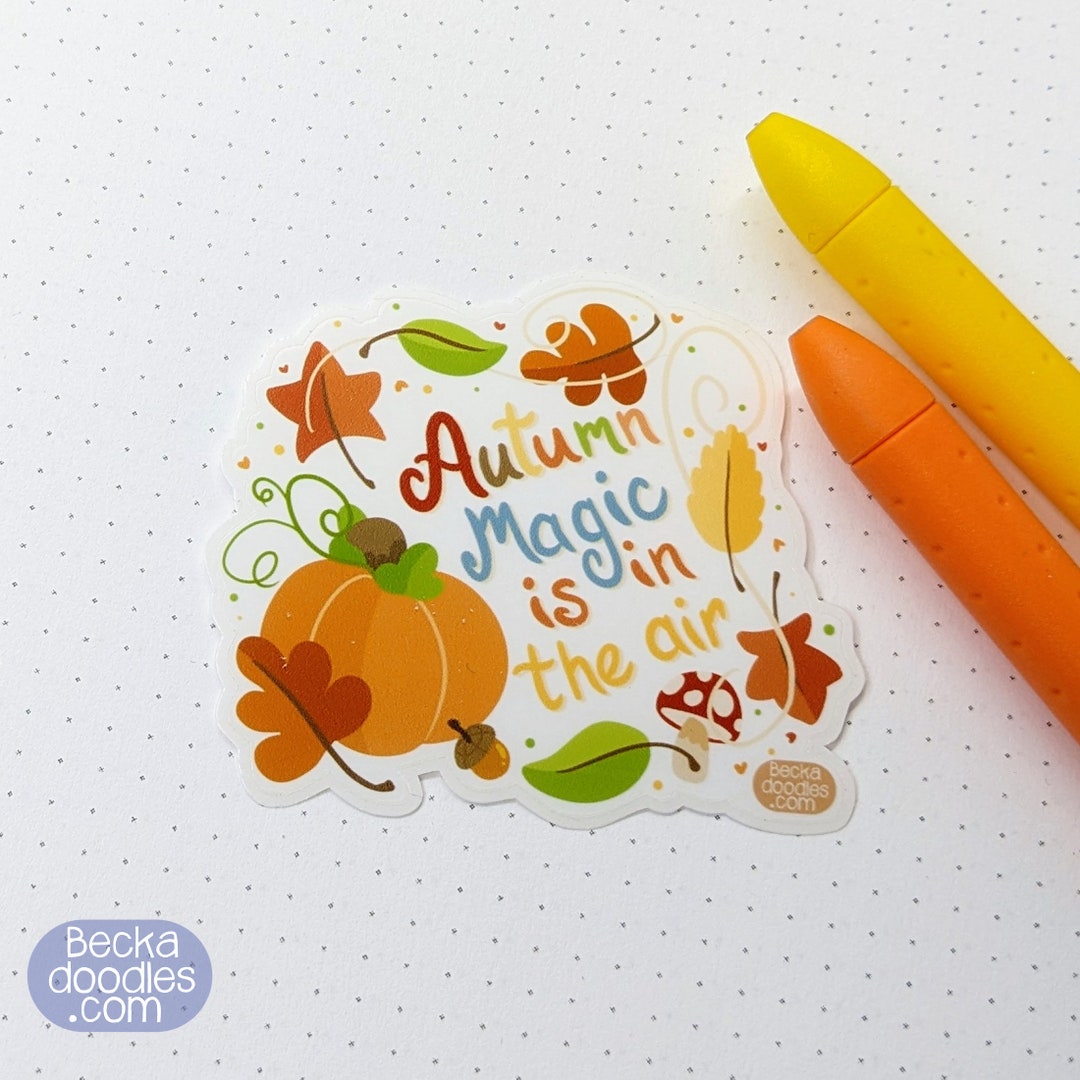 S1002 Autumn Magic Vinyl Sticker, Seasonal Sticker, Planner Sticker ...