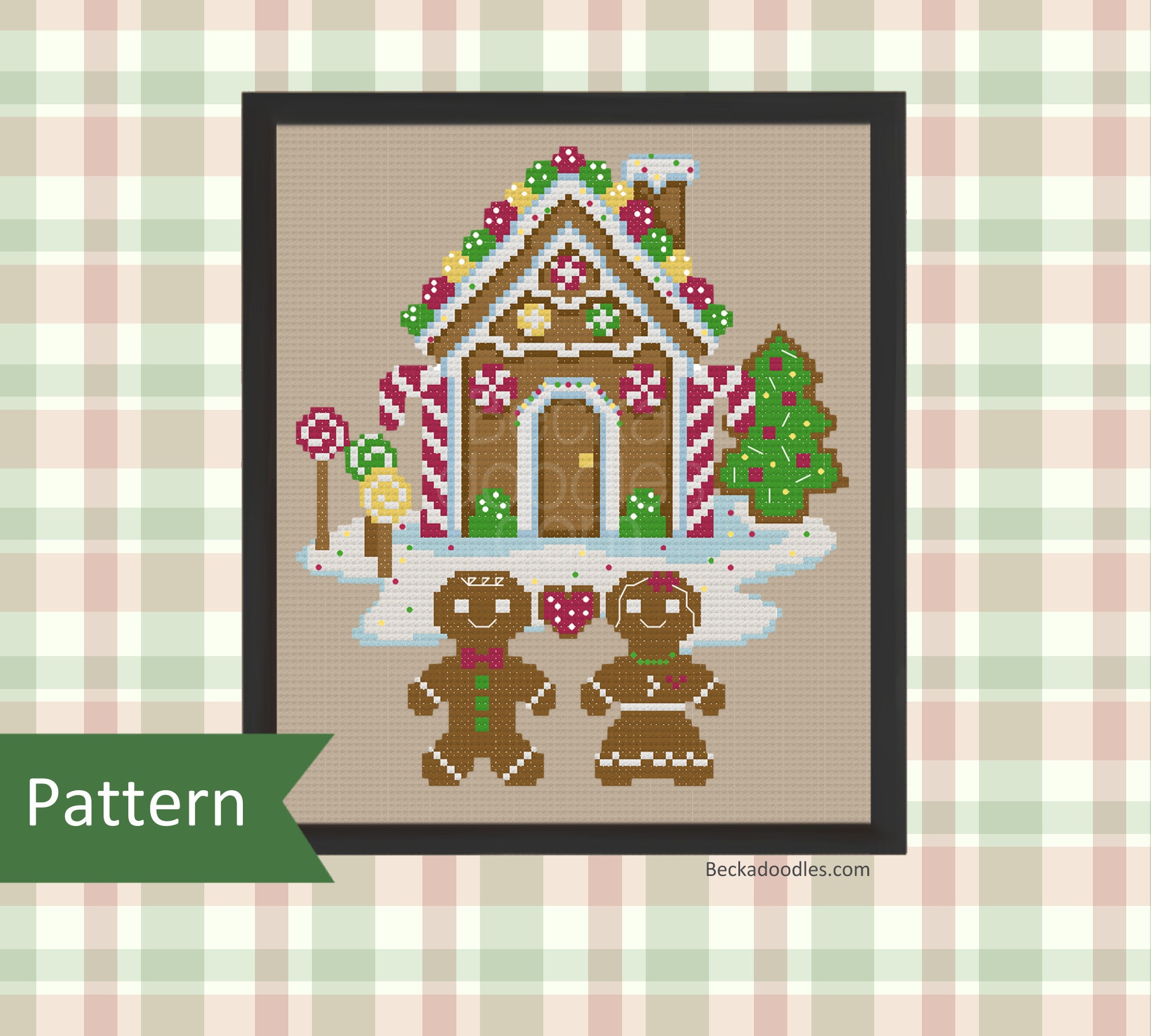 PDF Pattern Gingerbread House Cross Stitch Pattern PDF - Etsy UK