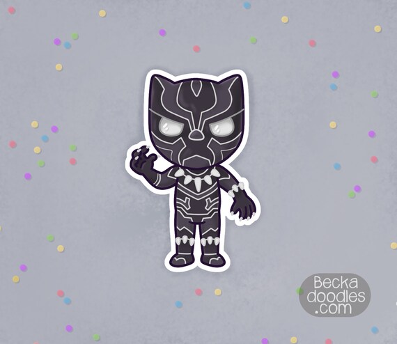 Cute Black Panther Sticker | Etsy