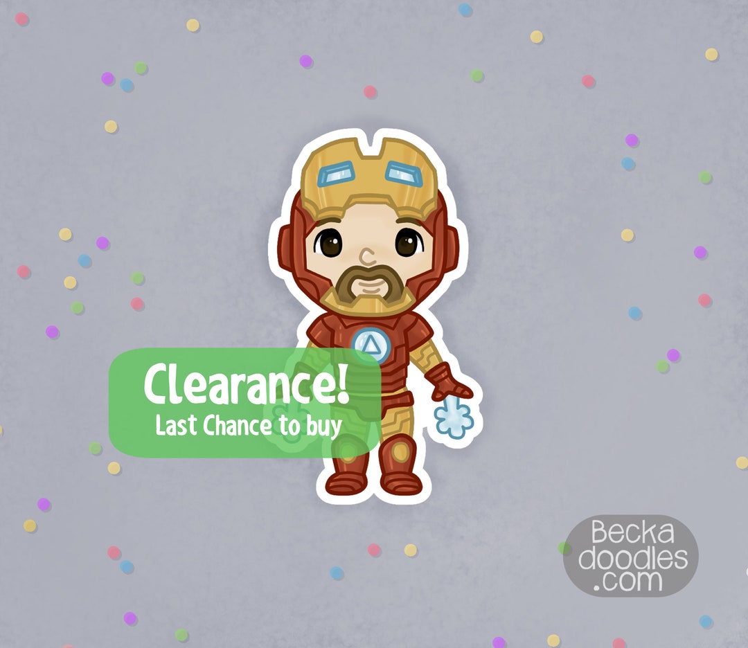 Cute Iron Man Sticker - Etsy