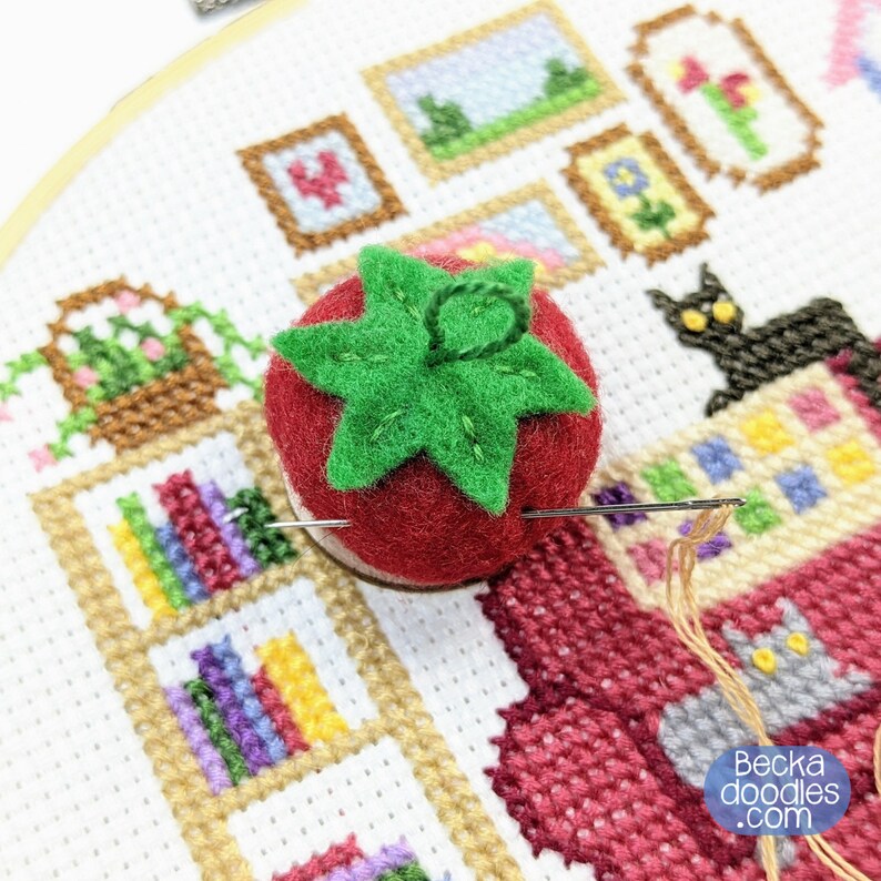 Tiny Tomato Pincushion Magnetic Needle Minders for Cross - Etsy