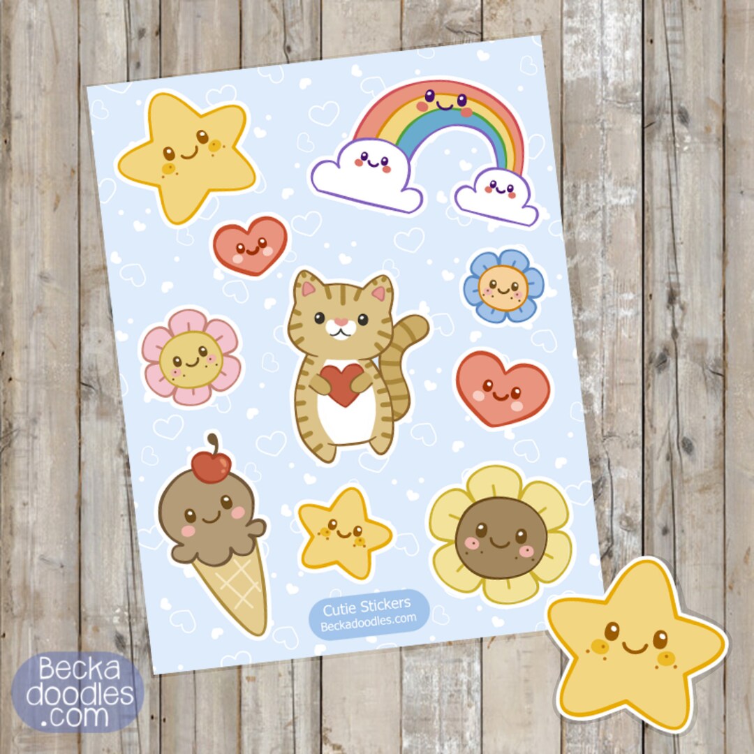 Kawaii Cute Mini Stickers Planner Sticker Sheets - Etsy