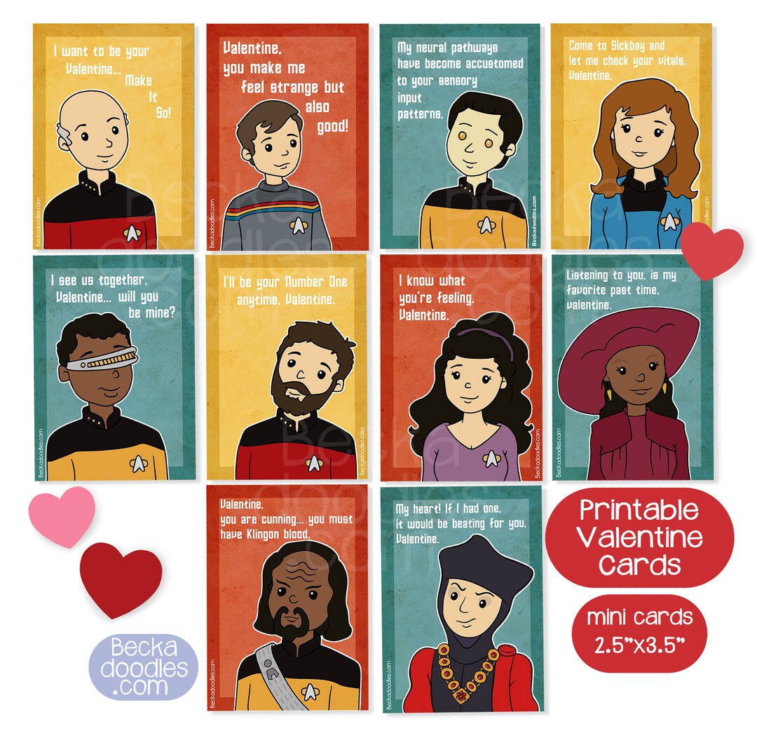 PRINTABLE Space Crew Mini Valentine's Day Card Packs - Mini Cards ...