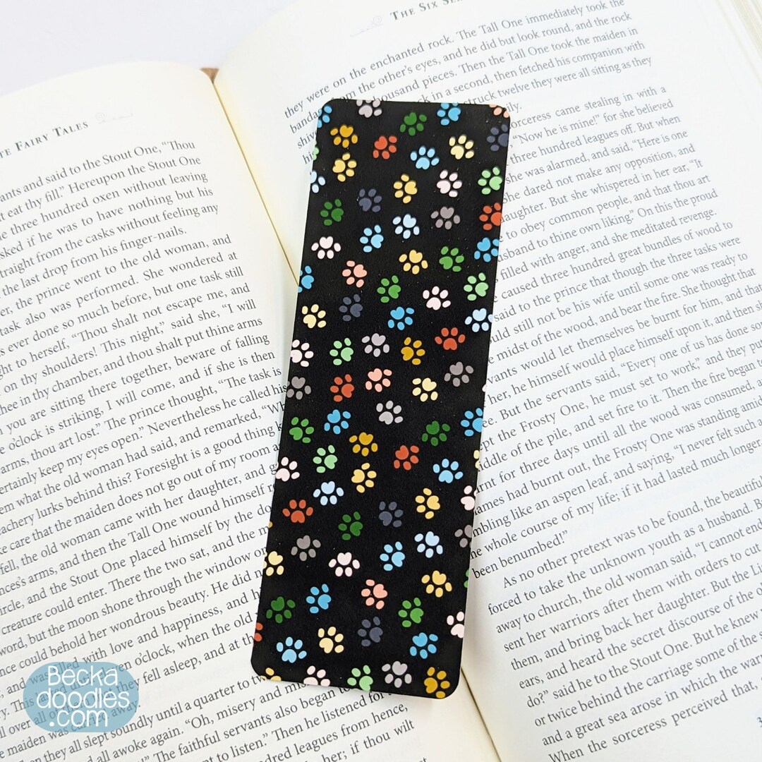 Paw Prints Bookmark, Toe Beans Paper Bookmark, Pet Lovers Book Mark ...