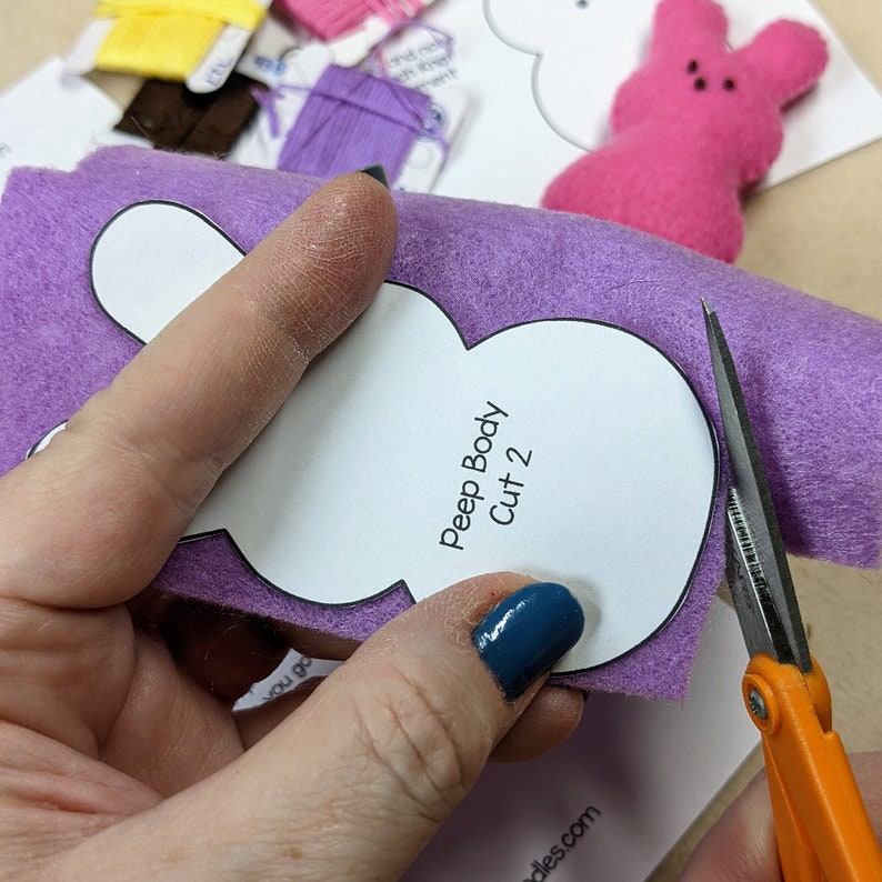 DIY Easter Bunny Peeps Felt Ornament PDF Pattern - Easter Felt Craft ...