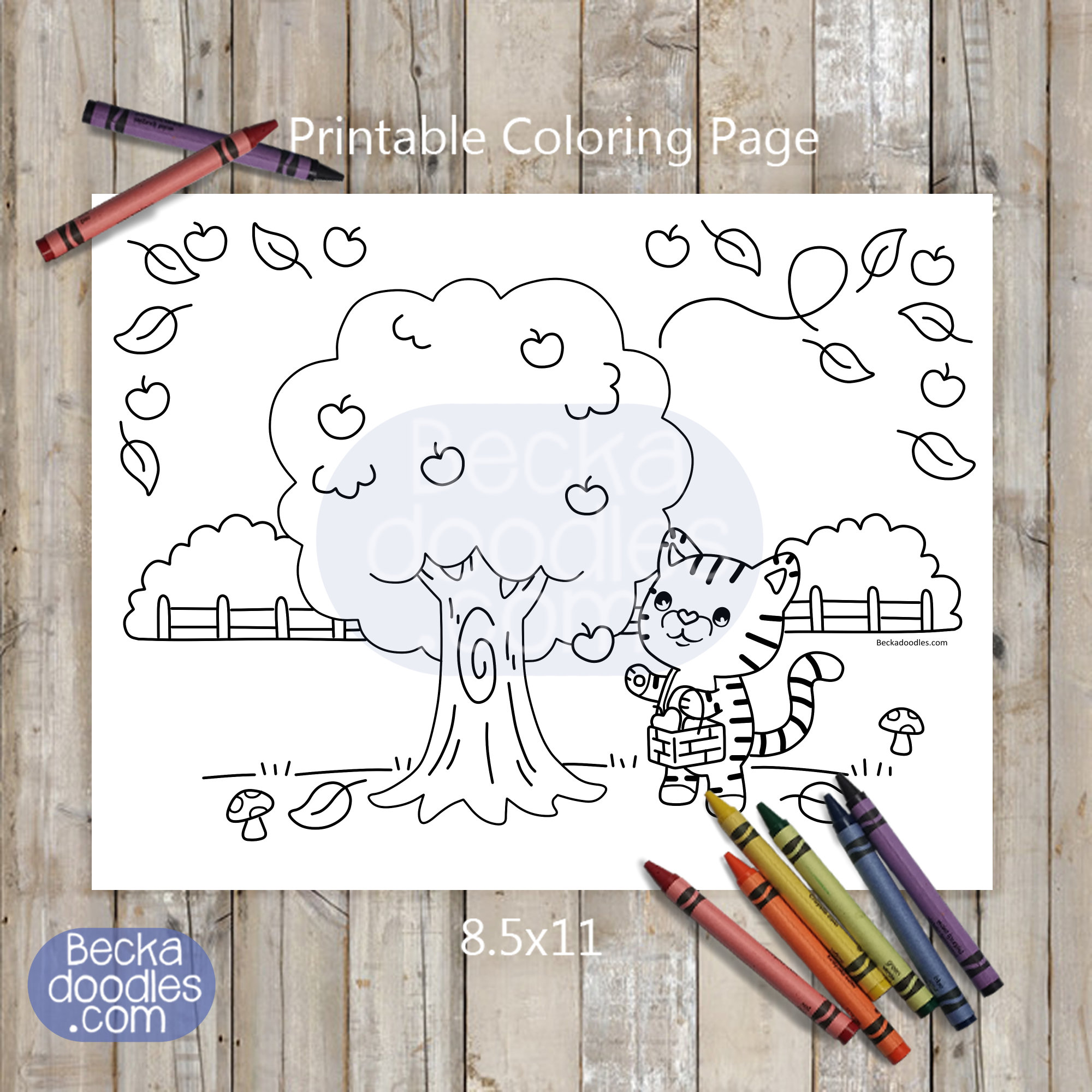 Apple Picking Coloring Pages
