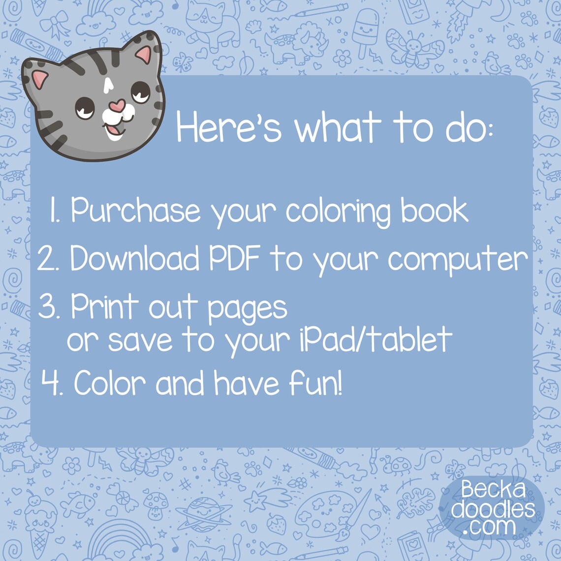 PRINTABLE Spooky Cute Halloween Coloring Book Print and Color - Etsy