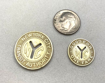 Complete Set of 6 NYC Subway Tokens NYCTA MTA New York City - Etsy